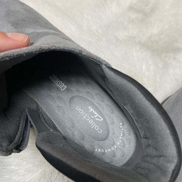 Clarks | Shoes | New Clarks Women Kayleigh Mid Boot Dark Grey Heather ...